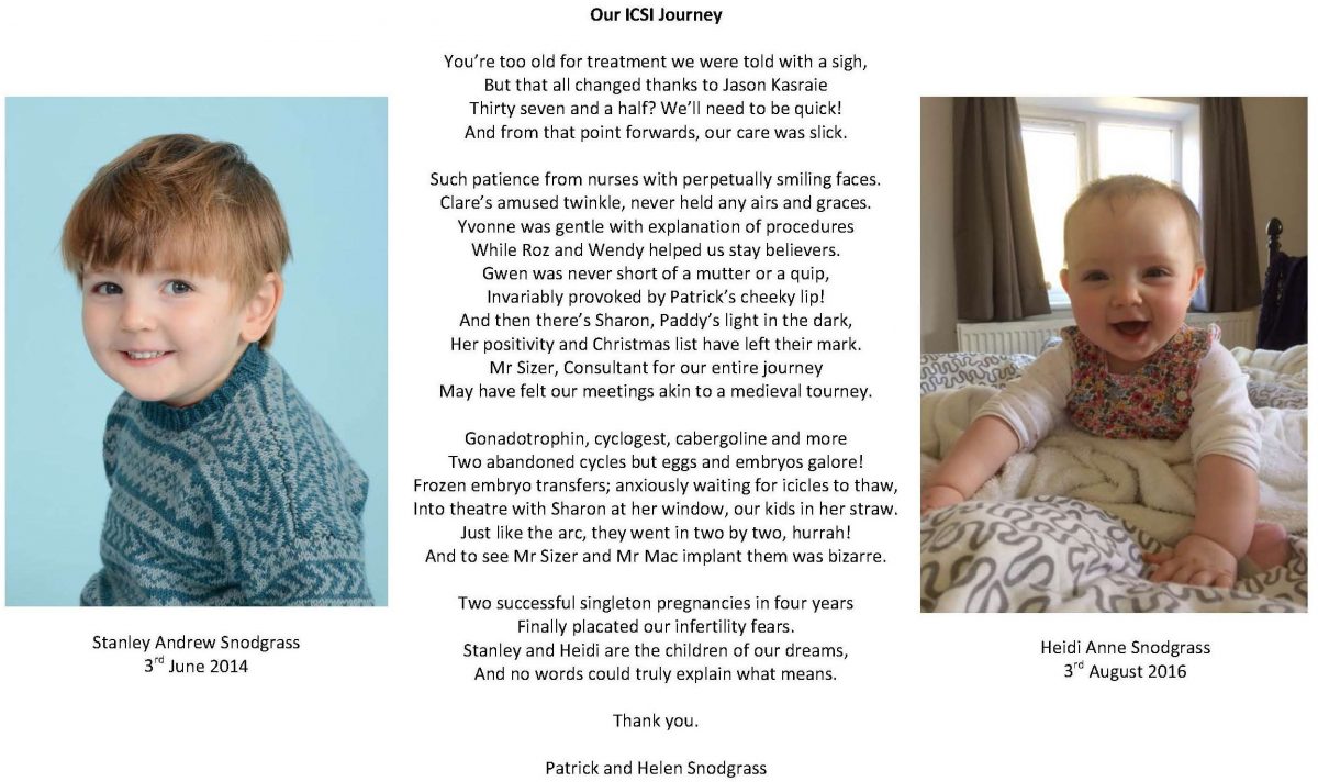 Couple pen heartfelt poem to thank staff who helped their dreams come ...