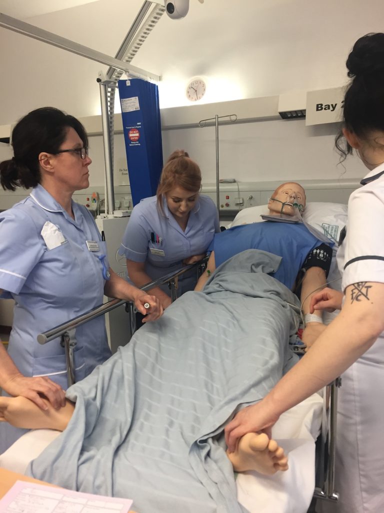 Nurses working in A&E departments honing skills in real-life simulated ...