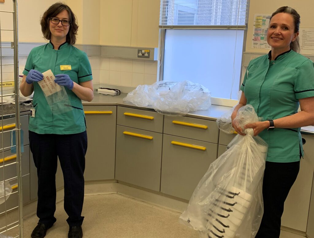 Hospital staff make 18,000 single use visors for frontline colleagues ...