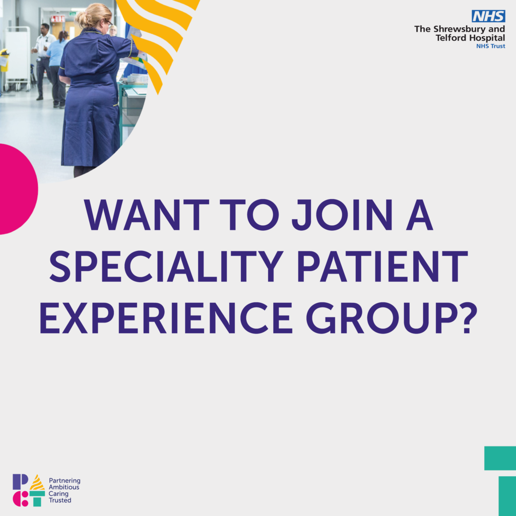 Join a Speciality Patient Experience Group - SaTH
